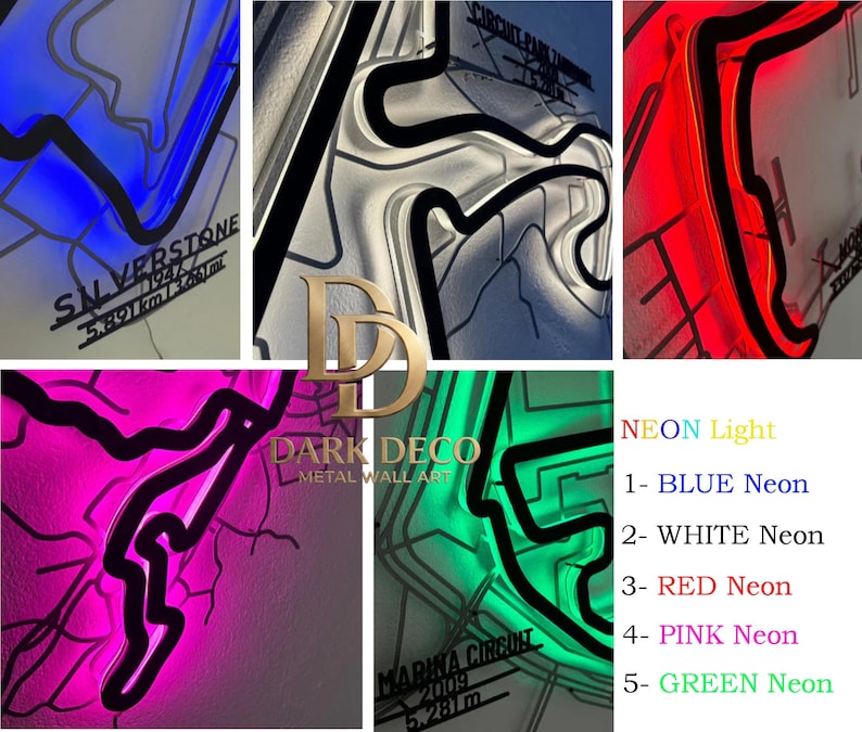 Neon Car Metal Wall Art, Car Wall Art, Car LED Lighting, Car Gift Decor ...