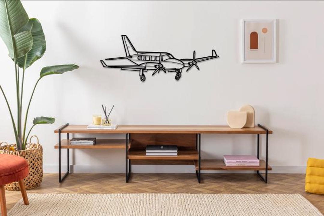 Piper PA-31-310 Navajo Angle Aircraft Metal Wall Art , Airplane Decor ...