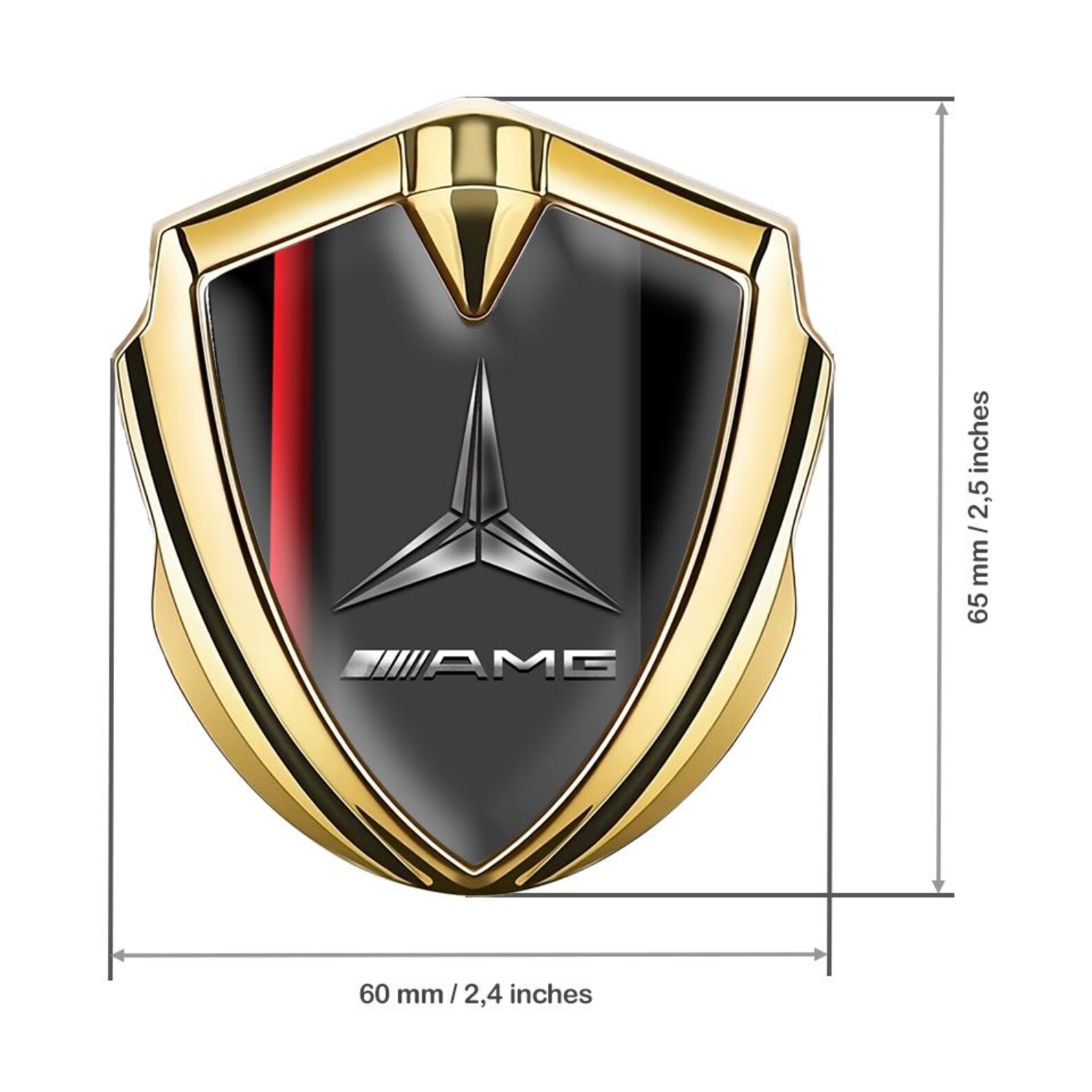 Metal Emblem Sticker Mercedes– Self-adhesive Car Logo AMG Badge for ...