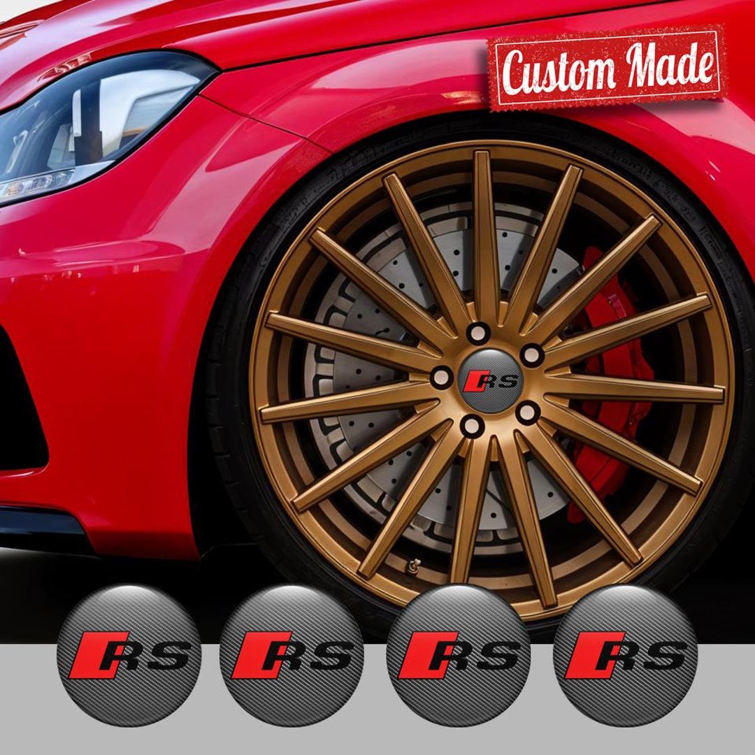 Audi RS Wheel Hub Decals: 3D Epoxy Resin Stickers, UV Resistant - Etsy