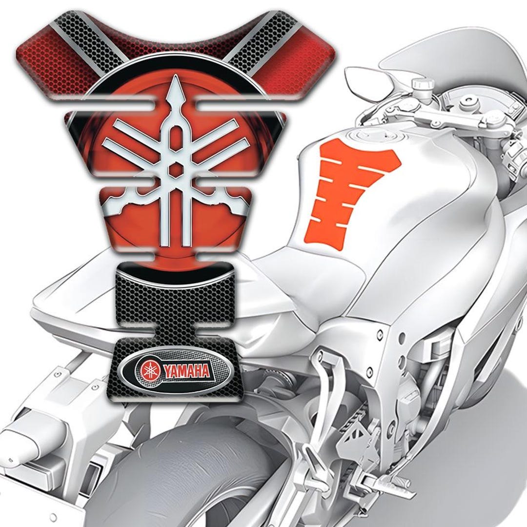 Yamaha 3D Tank Pad Resin Gel Protector – Universal Motorcycle Sticker ...