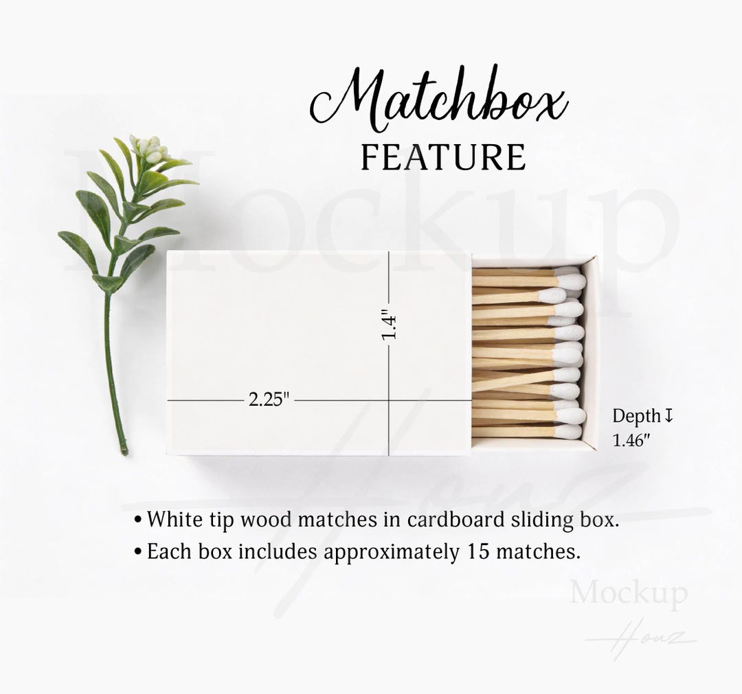 Matchbox Feature Size Chart JPG: Product Listing Visual Key Feature for ...
