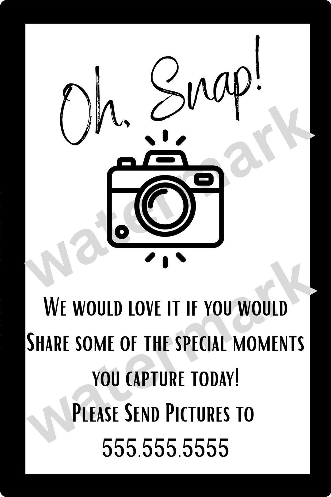 Printable. Share Pictures at Your Event Sign. Digital Image. - Etsy