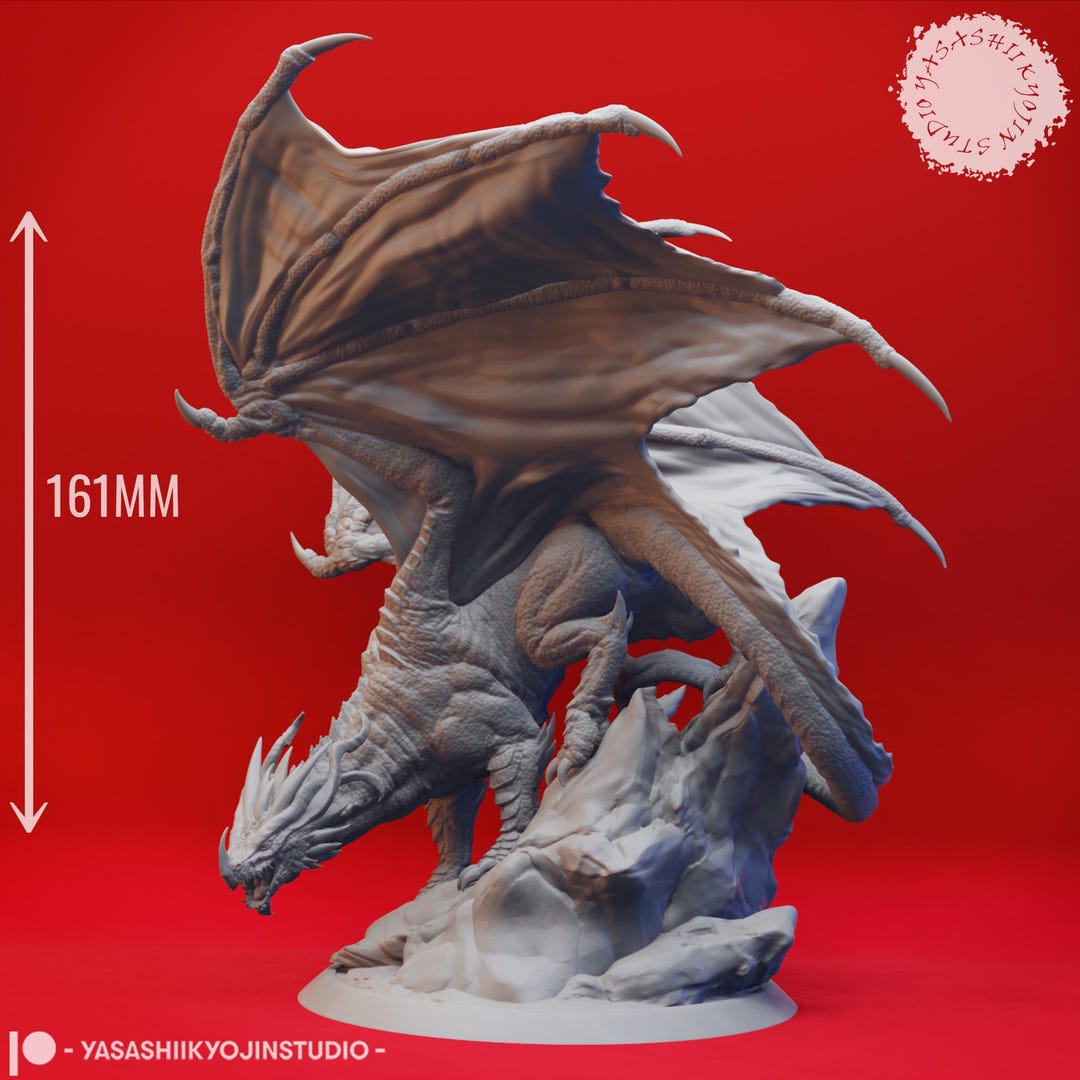 Chromatic Red Dragon | DND Miniature | High Detail Resin Model ...
