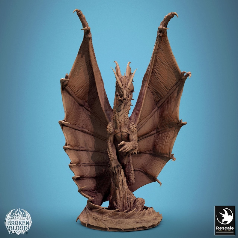 Legendary Gold Dragon | Premium High-detail Fantasy Resin Model - Etsy