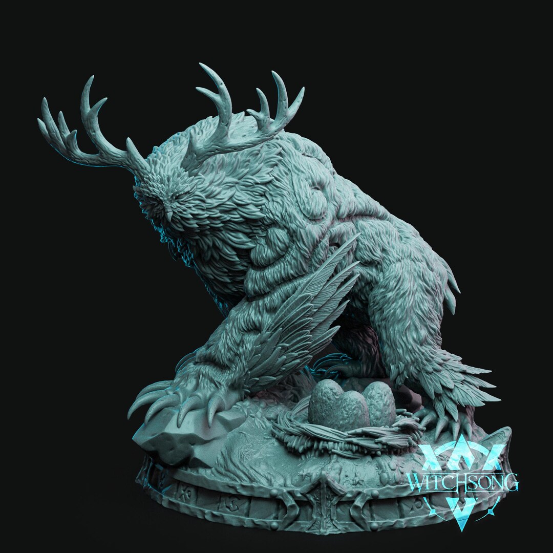 Owlbear Elder | DND Miniature | High Detail Resin Model | Tabletop Mini ...