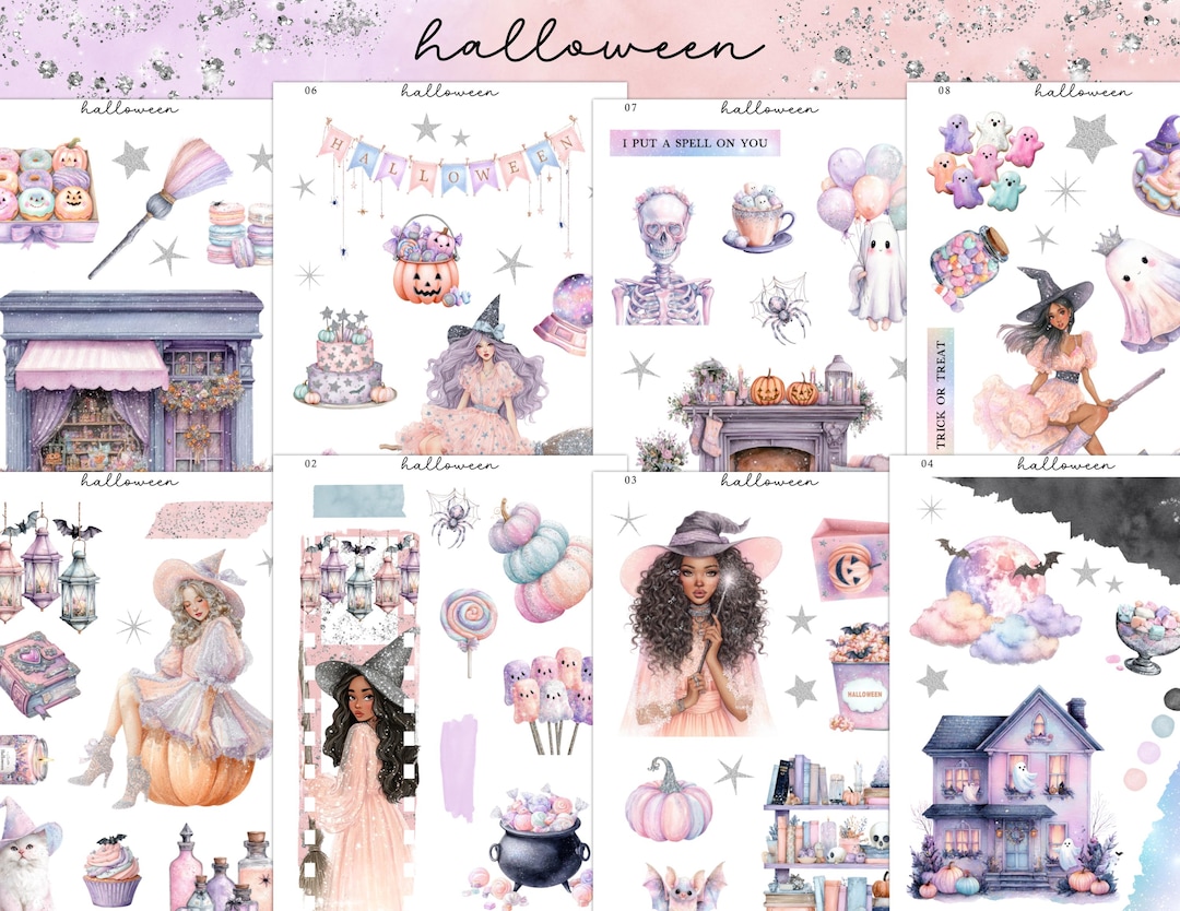 Halloween Mini Planner Decorative Sticker Kit | Journaling | Bullet ...