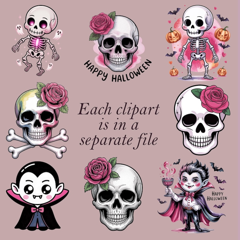 Cute Halloween Clipart Bundle | 59 PNG Files | Spooky Ghosts, Pumpkins ...