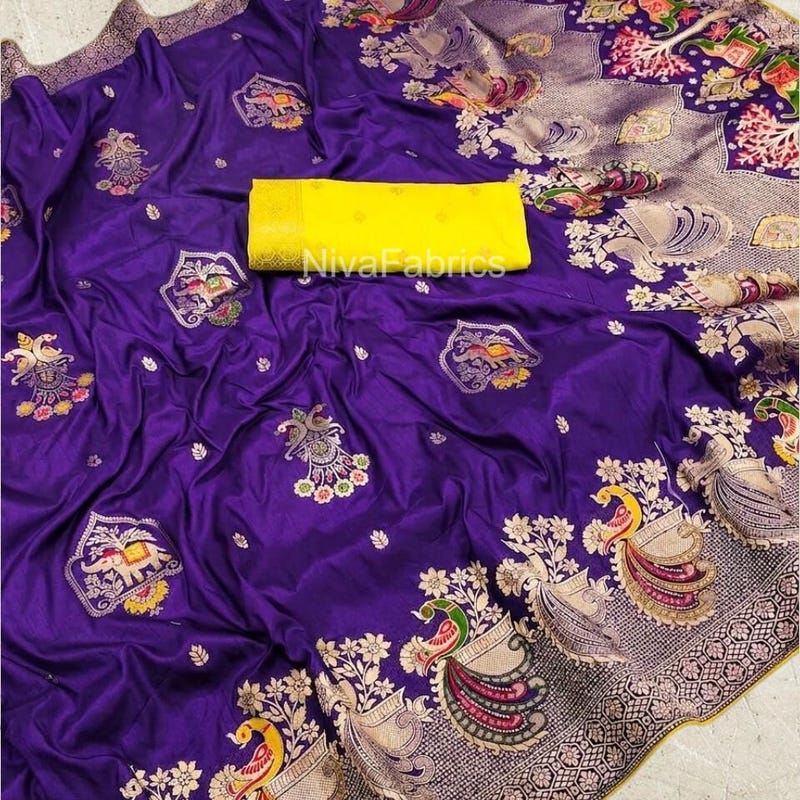 Elephant Design Sarees - Etsy