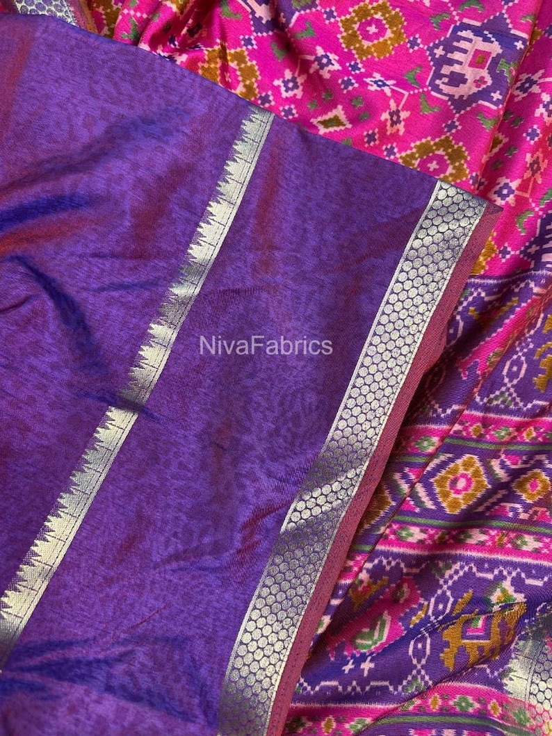 Silk Saree With All-over Patola Print & Elegant Gadwal Border for ...