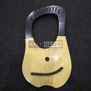 Rosewood New Irish Lyre Harp Handmade Black Lyre Harp 10 Metal Strings ...