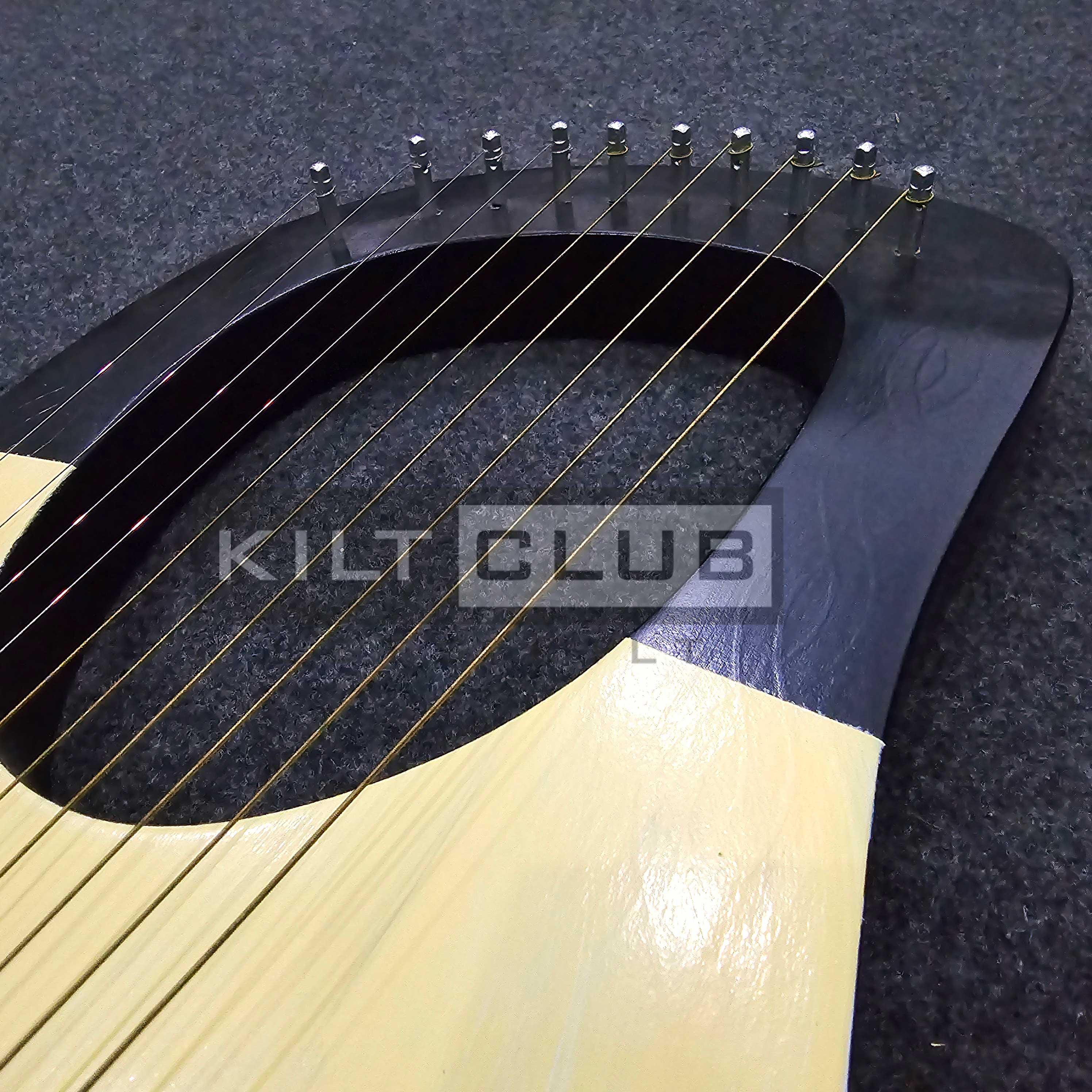 Rosewood New Irish Lyre Harp Handmade Black Lyre Harp 10 Metal Strings ...