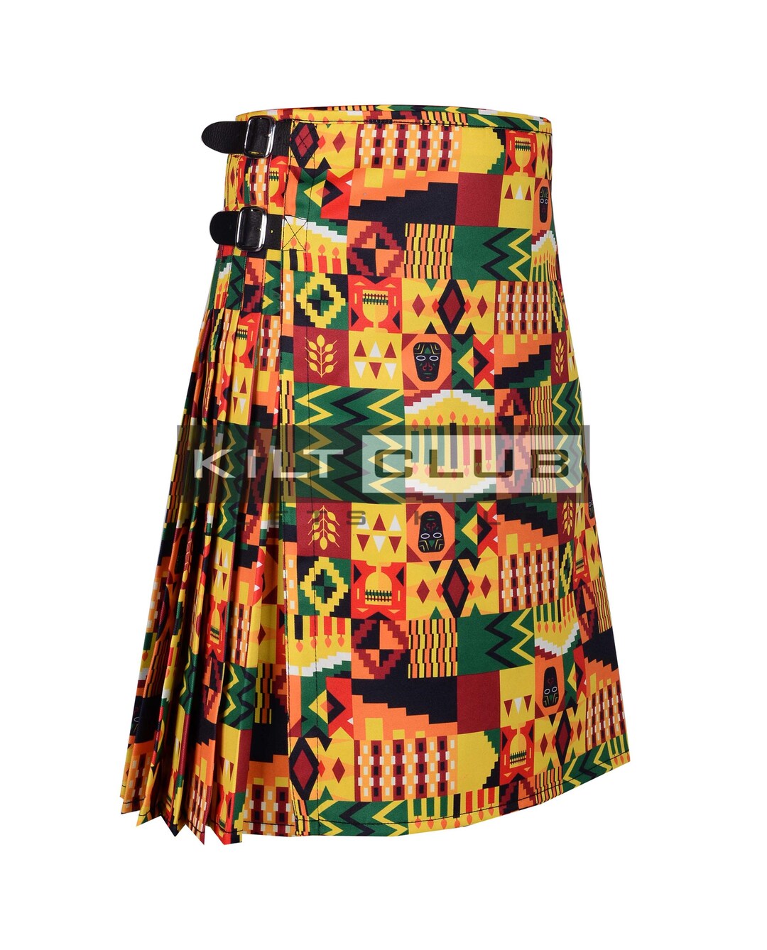 African Zulu Pride Kilt - Black Pride Scottish Kilt - African Theme ...