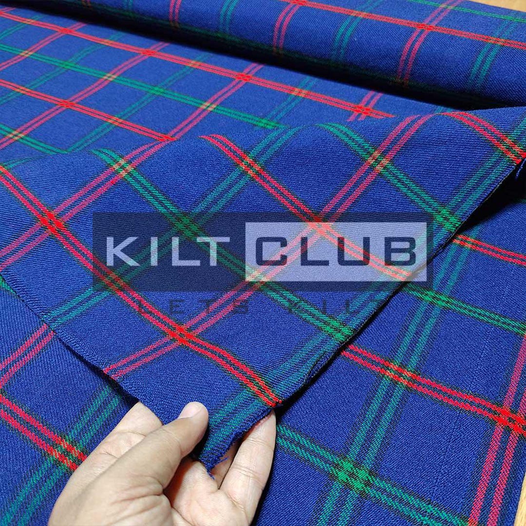 Scottish Montgomery Tartan Fabric - 16 Oz Acrylic Scottish Tartan ...