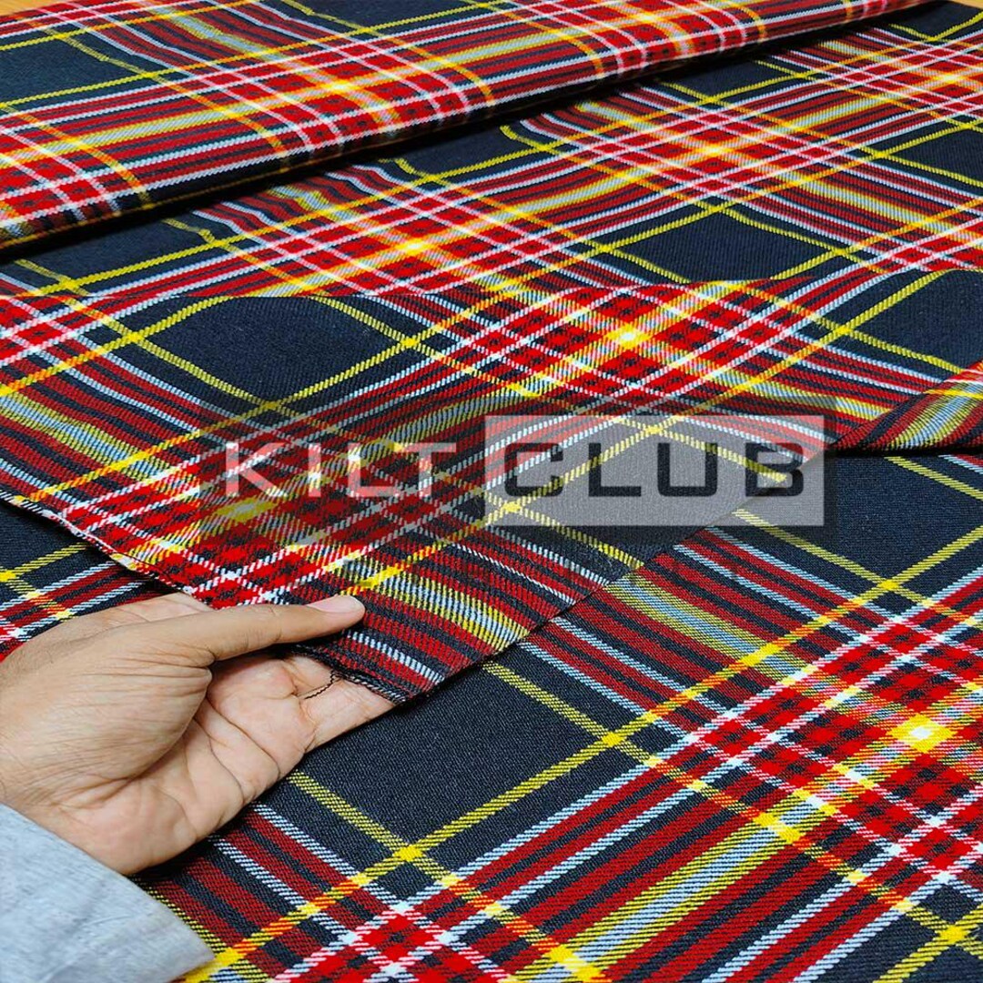 Scottish Firefighter Tartan Fabric - 16 Oz Acrylic Scottish Tartan ...