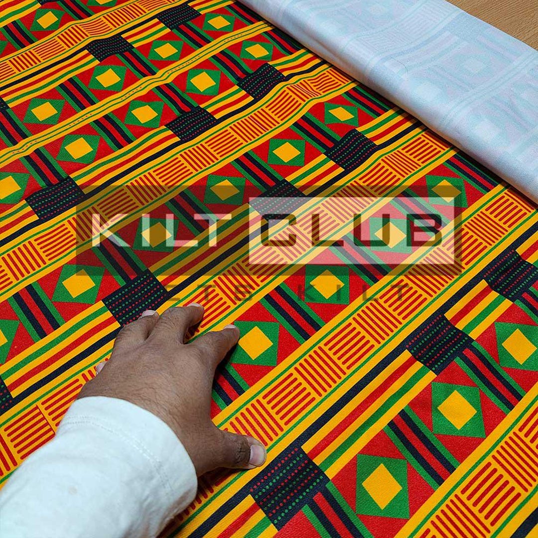 African Kente Fabric - Sublimation Printed Fabric - Running Yards ...