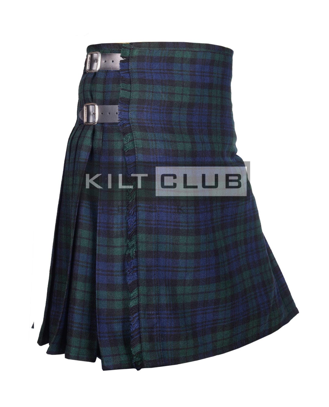Black Watch Tartan Scottish 8 Yard Kilt - Traditional Highlander Kilt ...