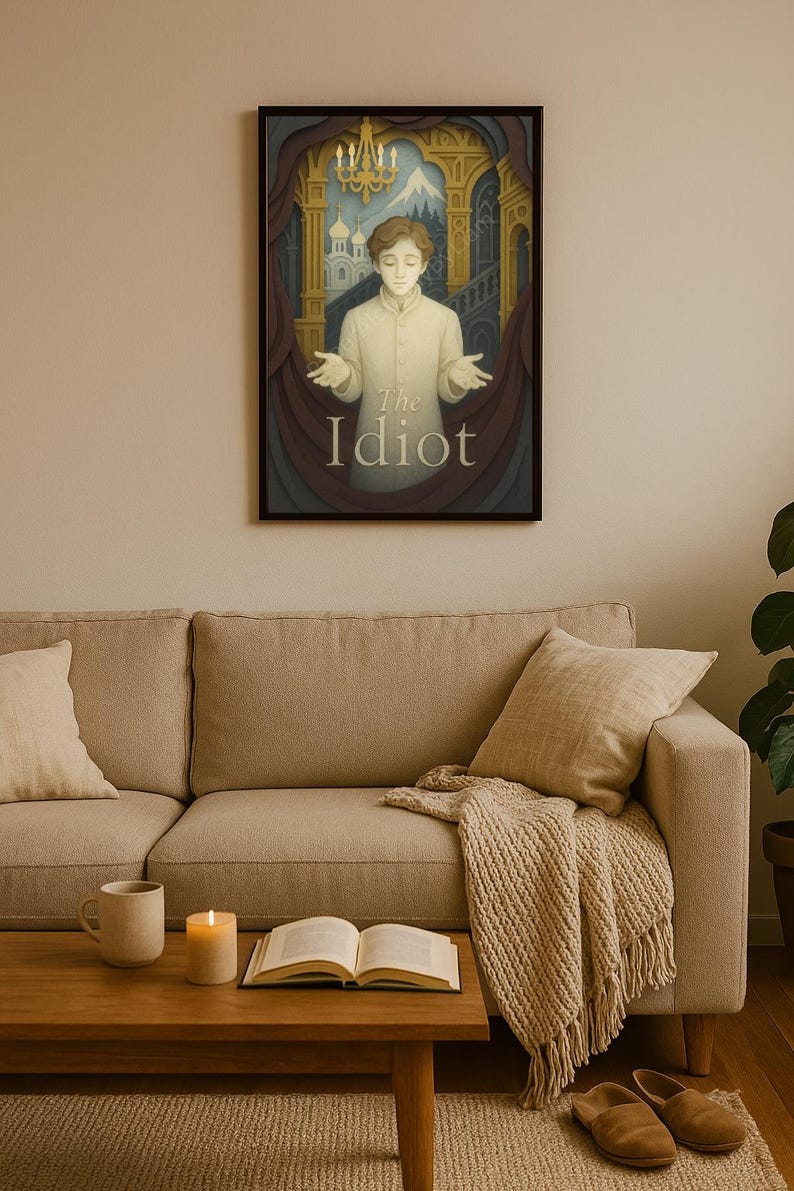 The Idiot Poster, Dostoevsky Printable Wall Art, Russian Literature ...