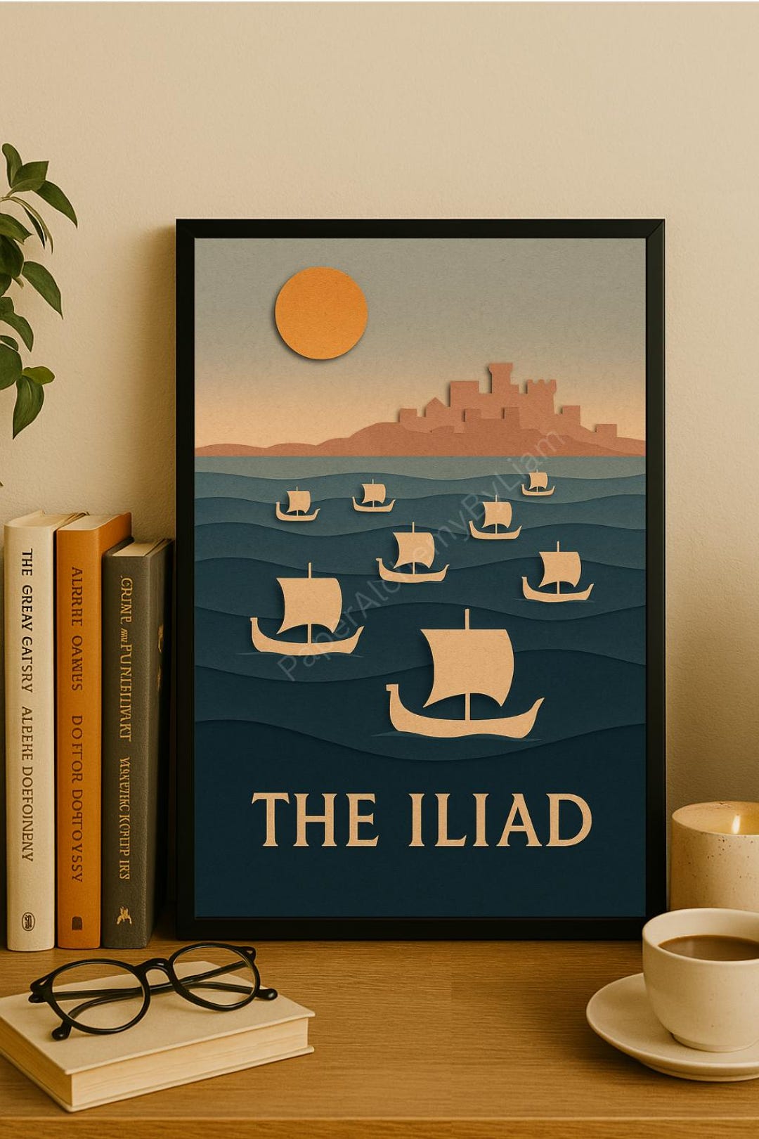 The Iliad Poster Printable Wall Art — Homer Greek Mythology Digital ...