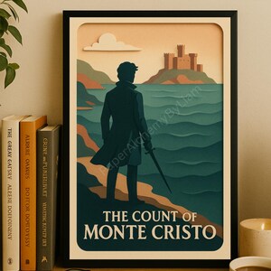 The Count of Monte Cristo Poster Printable Wall Art — Alexandre Dumas ...