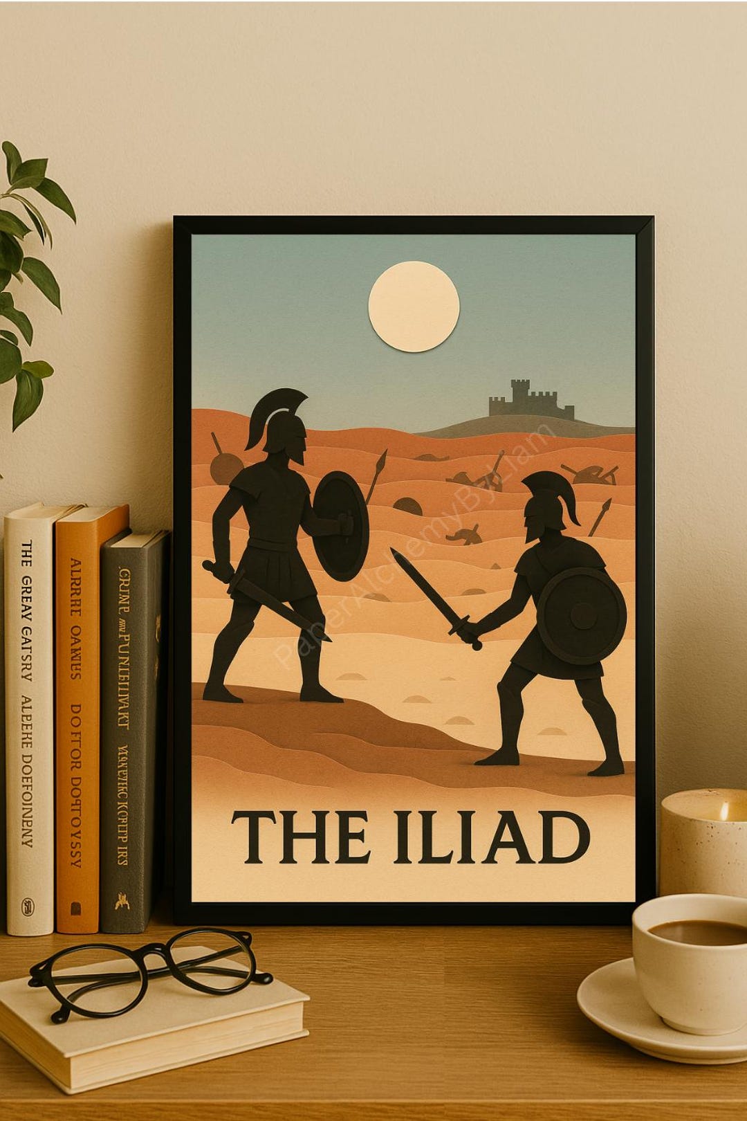 The Iliad Poster Printable Wall Art — Homer Greek Mythology Digital ...
