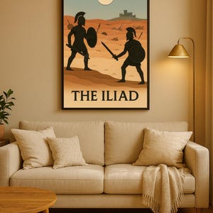 The Iliad Poster Printable Wall Art — Homer Greek Mythology Digital ...