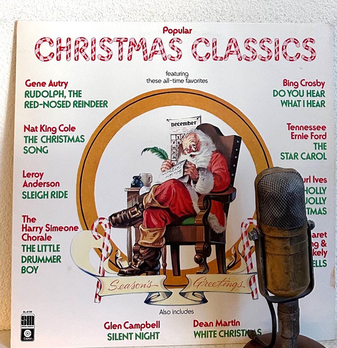 Christmas Music Vinyl "popular Christmas Classics" Record Album ...
