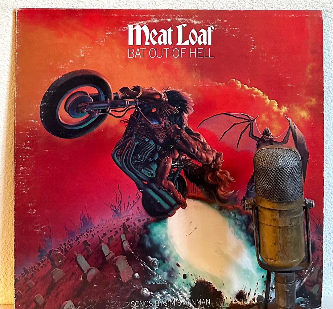 Meat Loaf "bat Out of Hell" Vinyl Record Album 1970s Classic Rock and ...