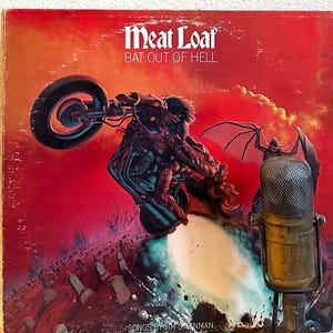 Meat Loaf bat Out of Hell Vinyl Record Album 1970s Classic Rock and ...
