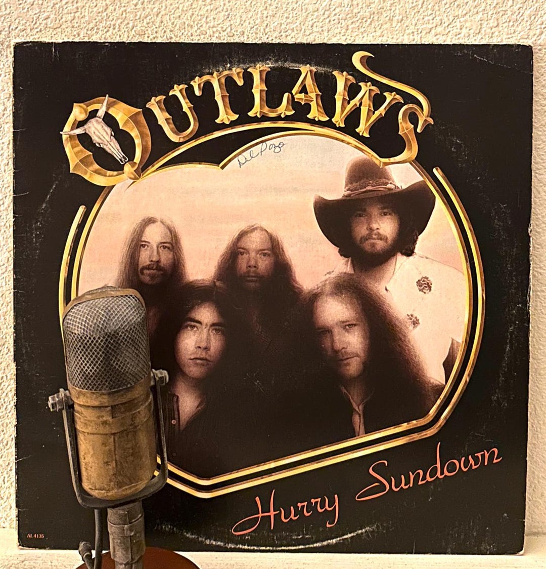 Southern Rock 70's the Outlaws "hurry Sundown" Vintage Vinyl Sale Record LP 1970's Country Rock ...