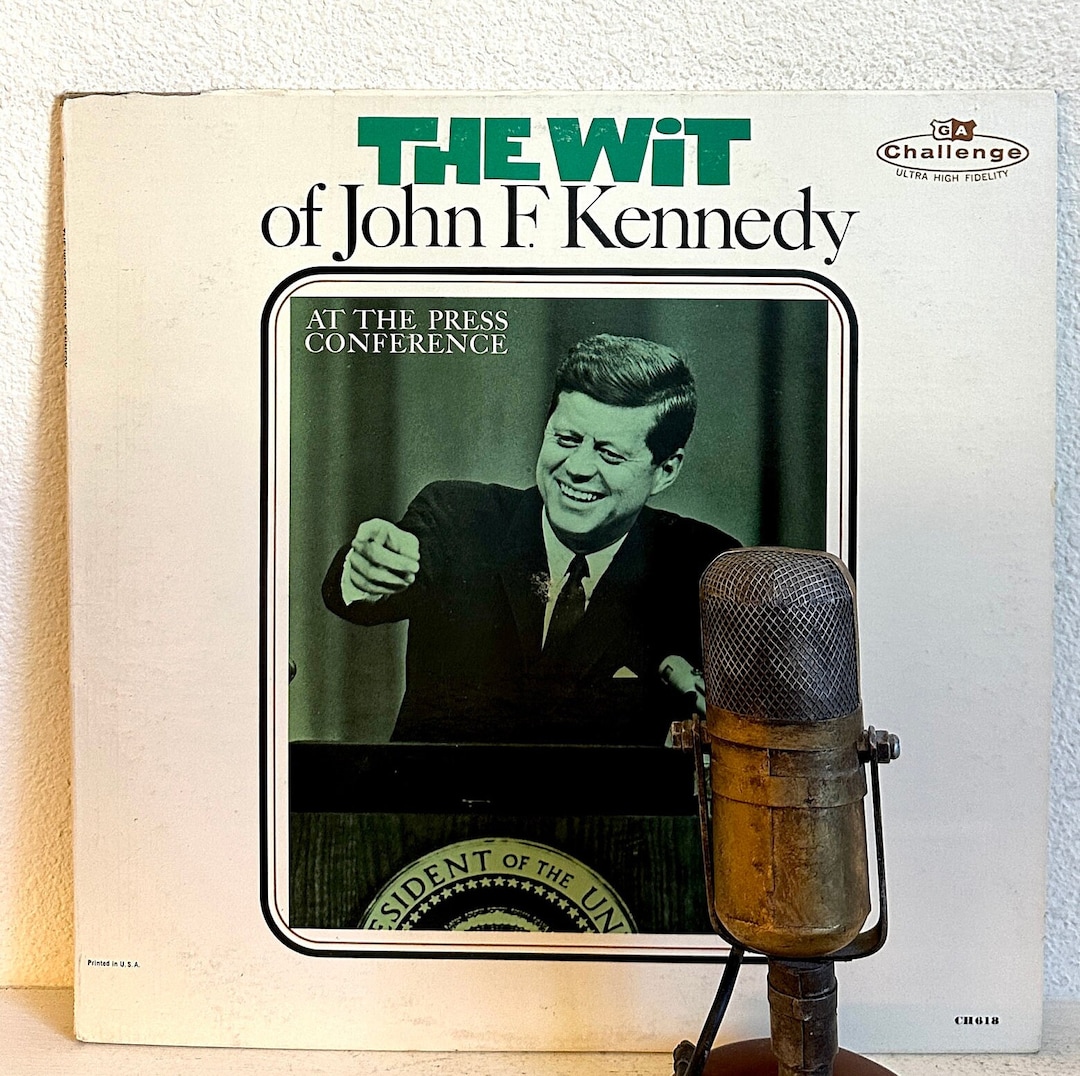 1960's JFK Vinyl "the Wit of John F. Kennedy" Vintage Record Album LP ...
