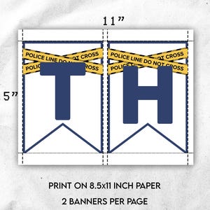 Printable Police Birthday Banner | Kids Police Party Decor | Instant ...