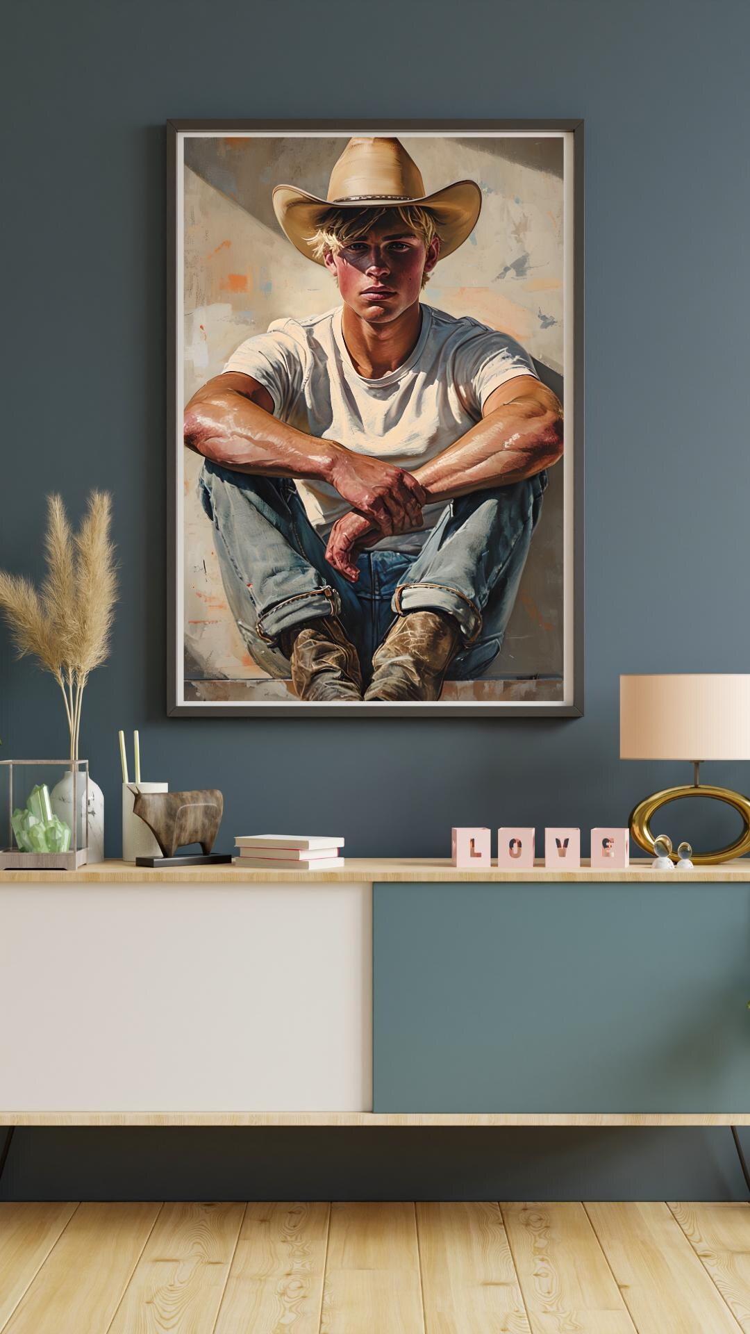Young Cowboy Portrait 2025 | Realistic Cowboy Art Print | Western ...