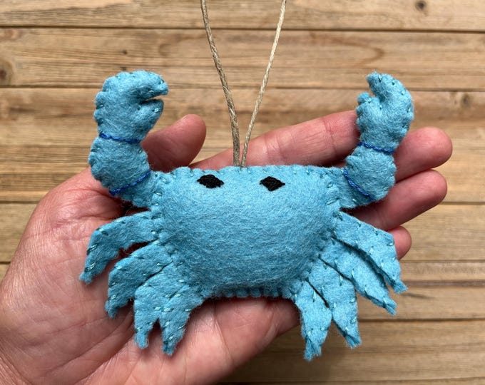 Crab Ornament - Etsy