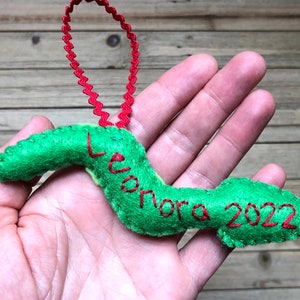 Personalized Snake Ornament Snake Christmas Ornament Felt - Etsy