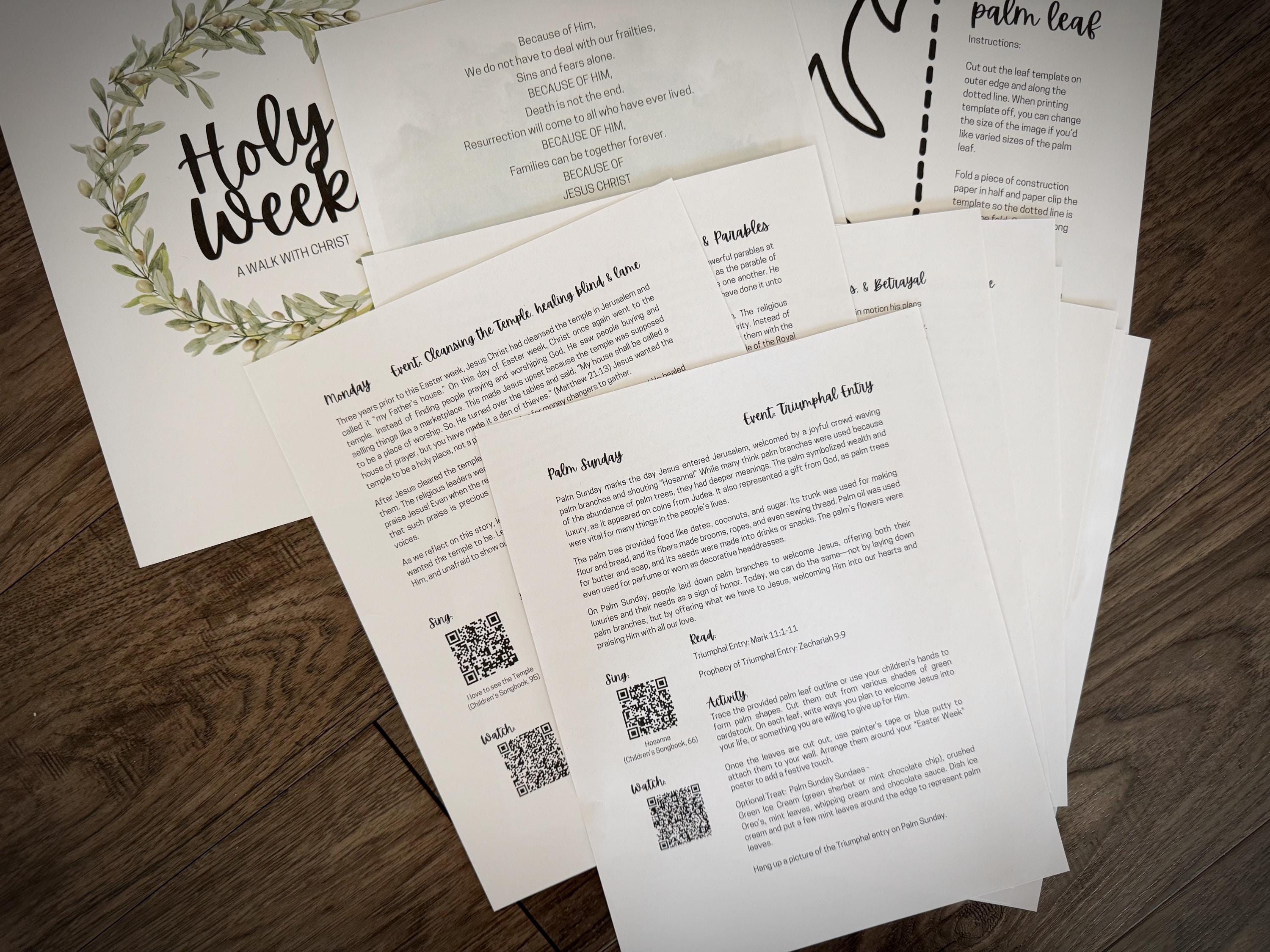 Holy Week Easter Devotional – LDS Family Activity Packet (digital ...