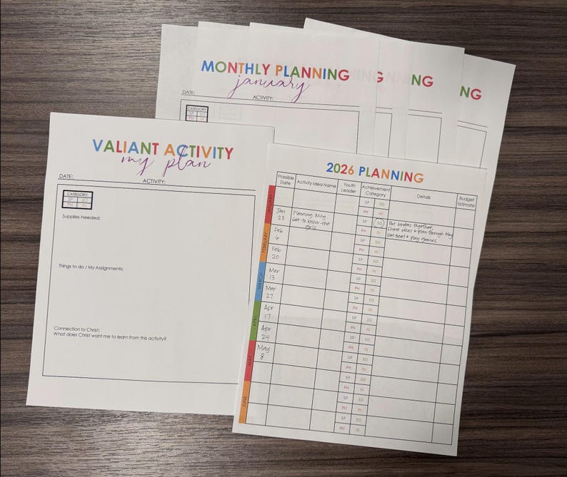 LDS Valiant Activities Resource Bundle for Girls 7–11 | Planning Tools ...