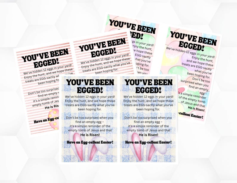 You’ve Been Egged Printable – Easter Yard Egg Hunt Door Sign ...