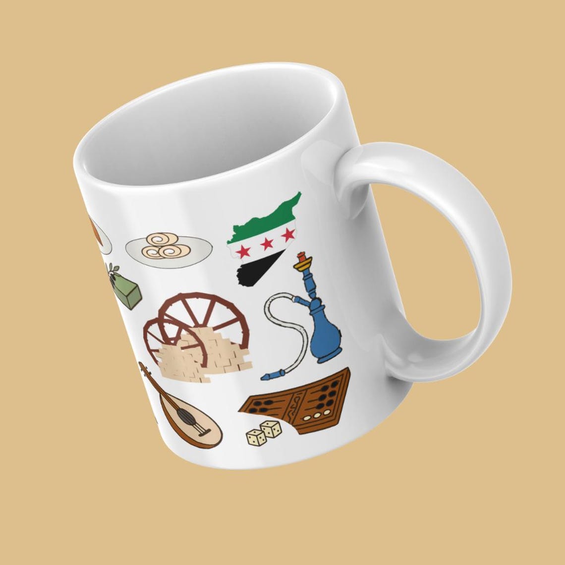 Digital Cup Design, Syria, PNG File - Etsy