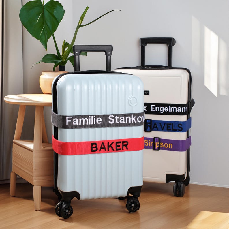 Personalized Embroidered Luggage Strap: Custom Travel Belt - Etsy Canada