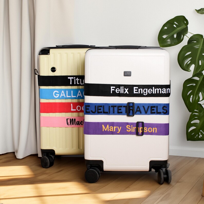 Personalized Embroidered Luggage Strap: Custom Travel Belt - Etsy Canada