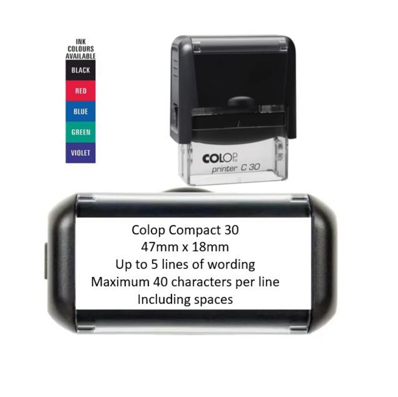 Colop C30 Custom Self-inking Stamp – Perfect for Business & Personal ...