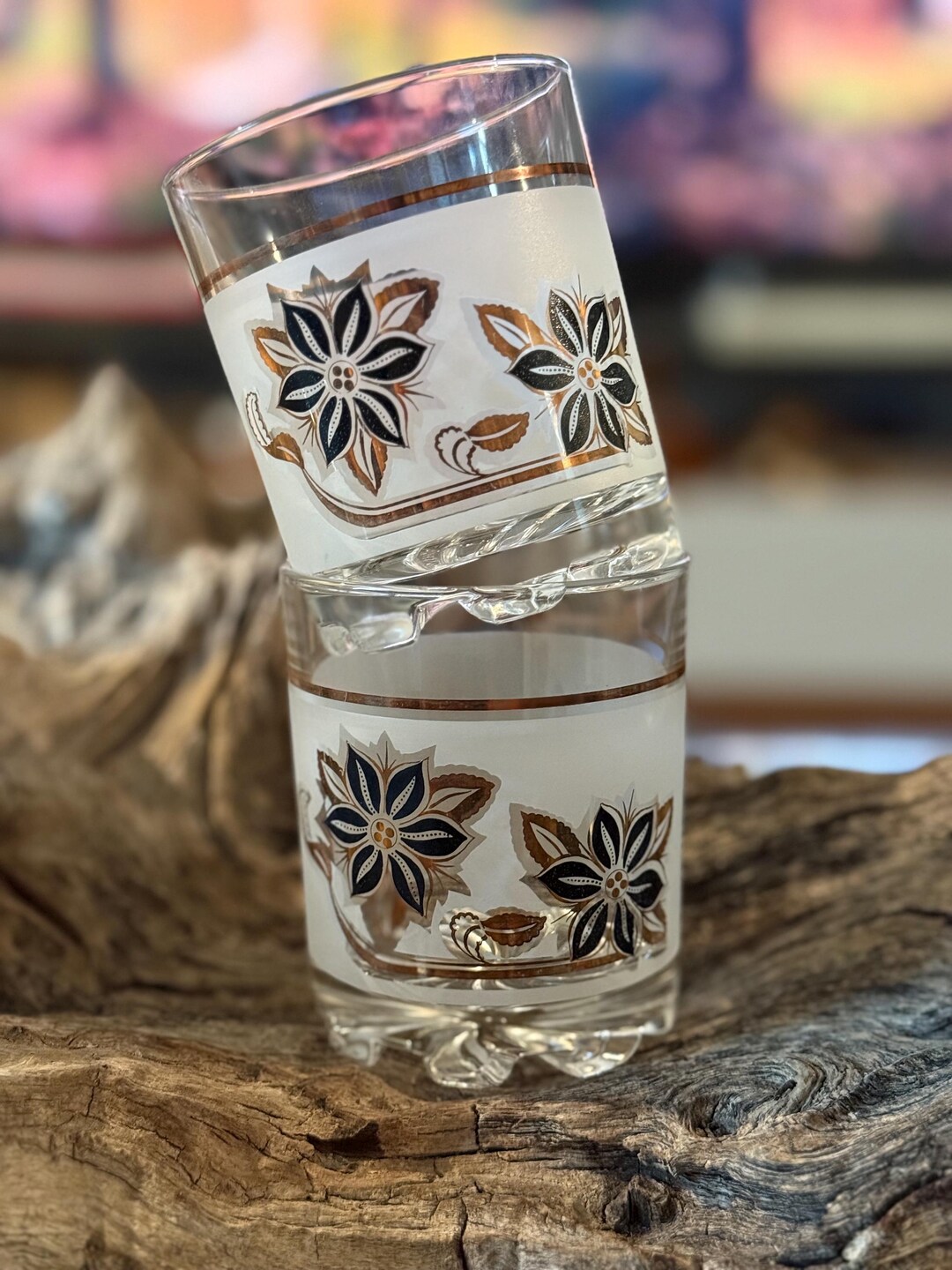 Vintage Cerve Devalbor Frosted Cocktail Glasses - Set of 2 - Etsy