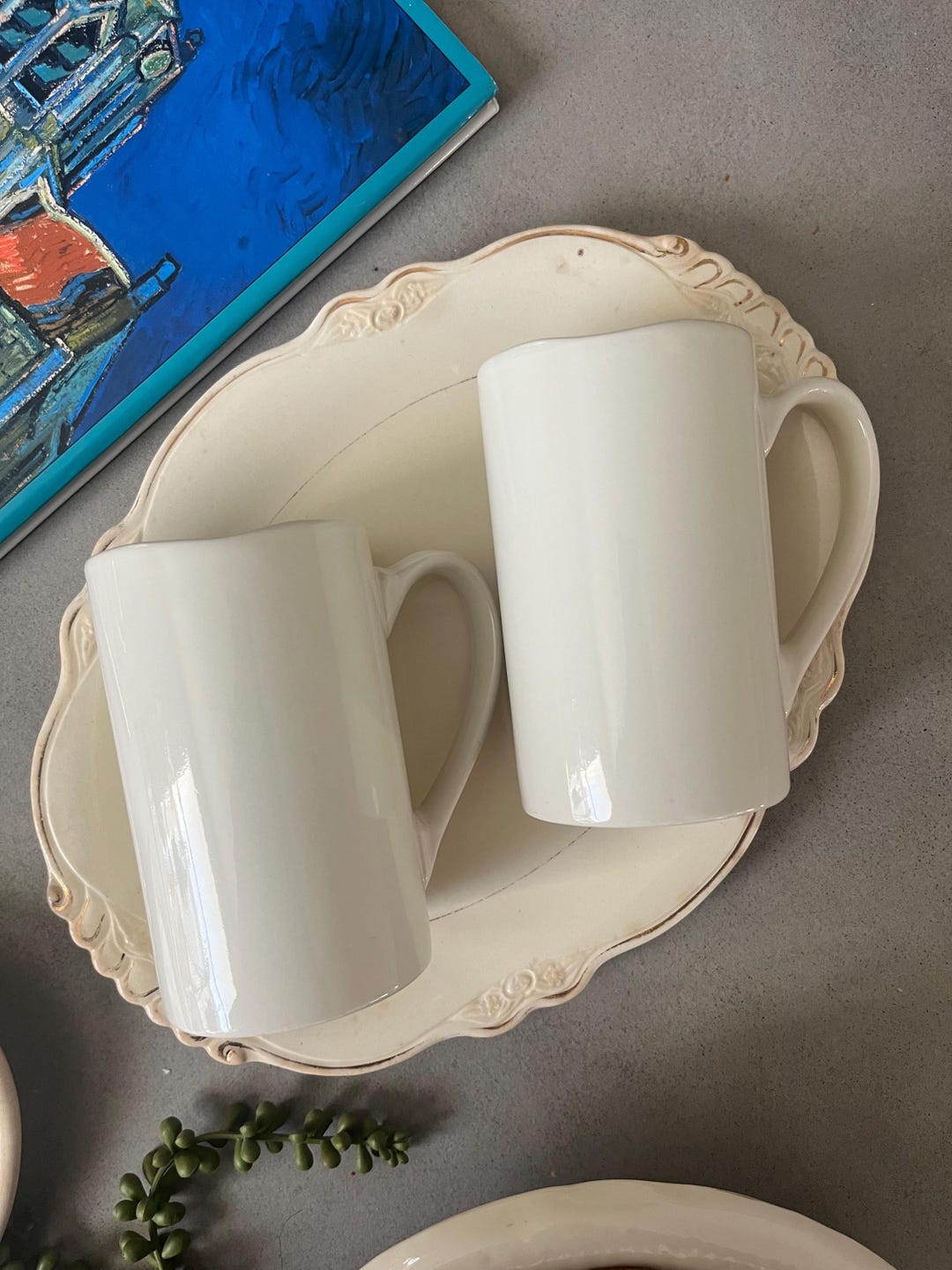 Chunky Coffee Mugs - Set of 2 - Etsy