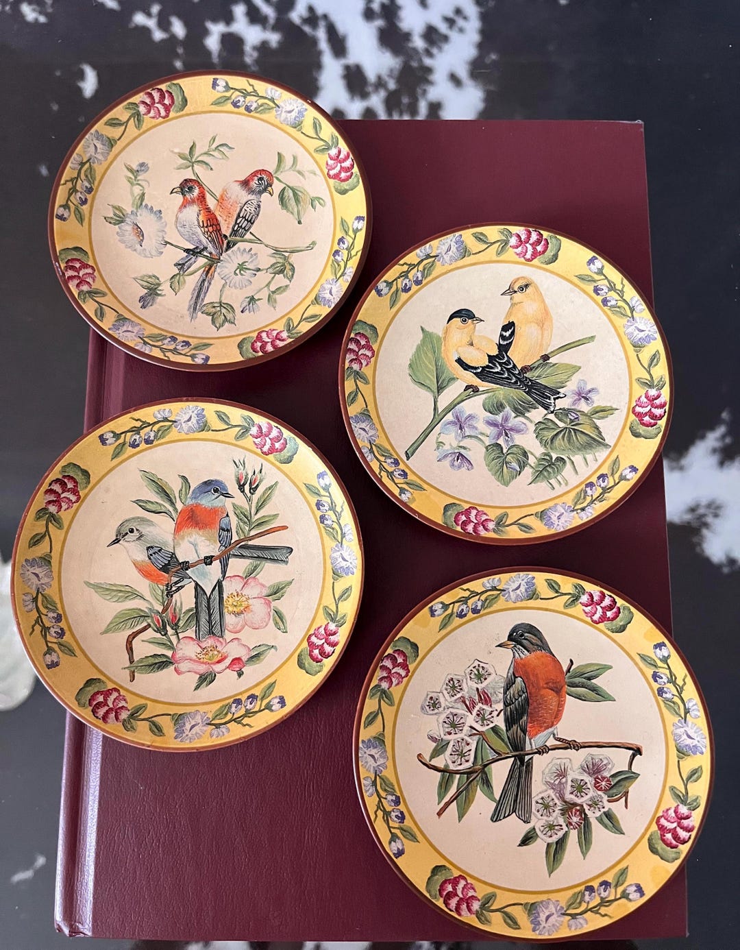 4" Adorable Decorative Bird Plates - Etsy