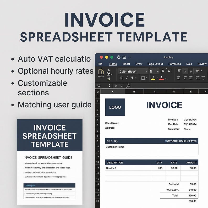 Excel Invoice Template – Dutch/english – Freelance Billing Spreadsheet ...
