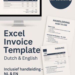 Excel Invoice Template – Dutch/english – Freelance Billing Spreadsheet ...