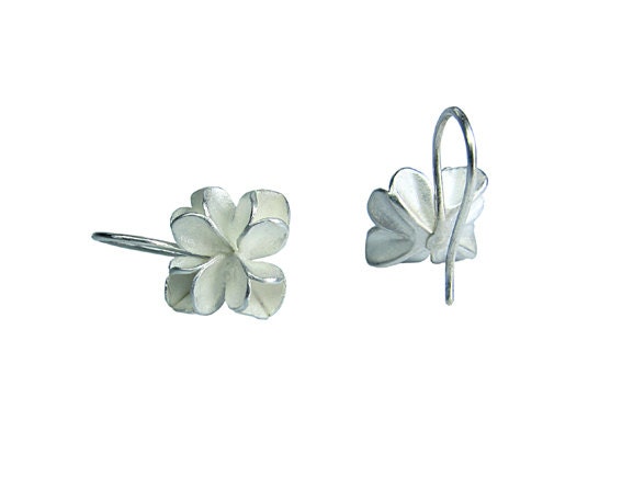 Silver Earrings in Shape of Flower Buds - Etsy