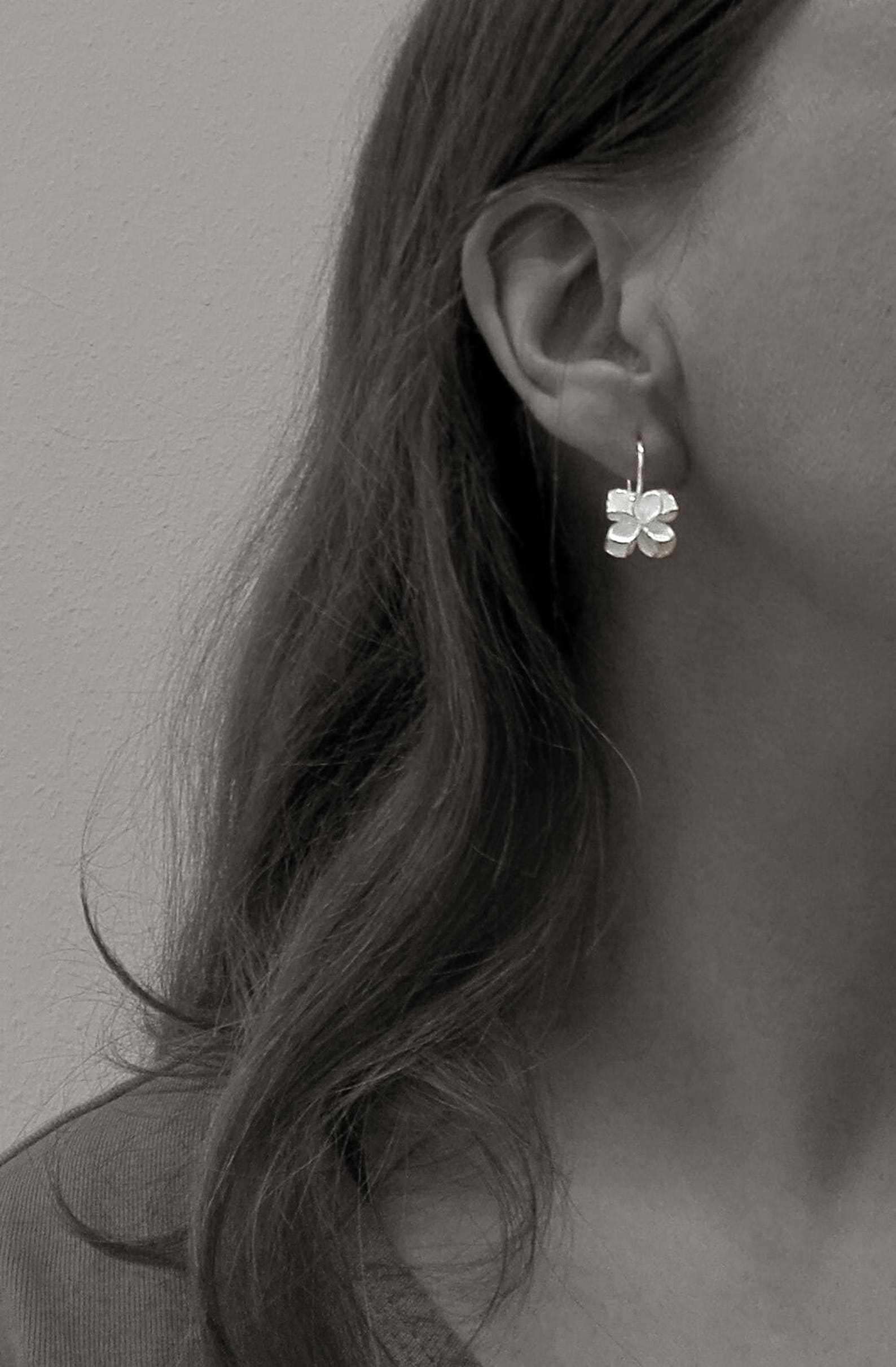 Silver Earrings in Shape of Flower Buds - Etsy