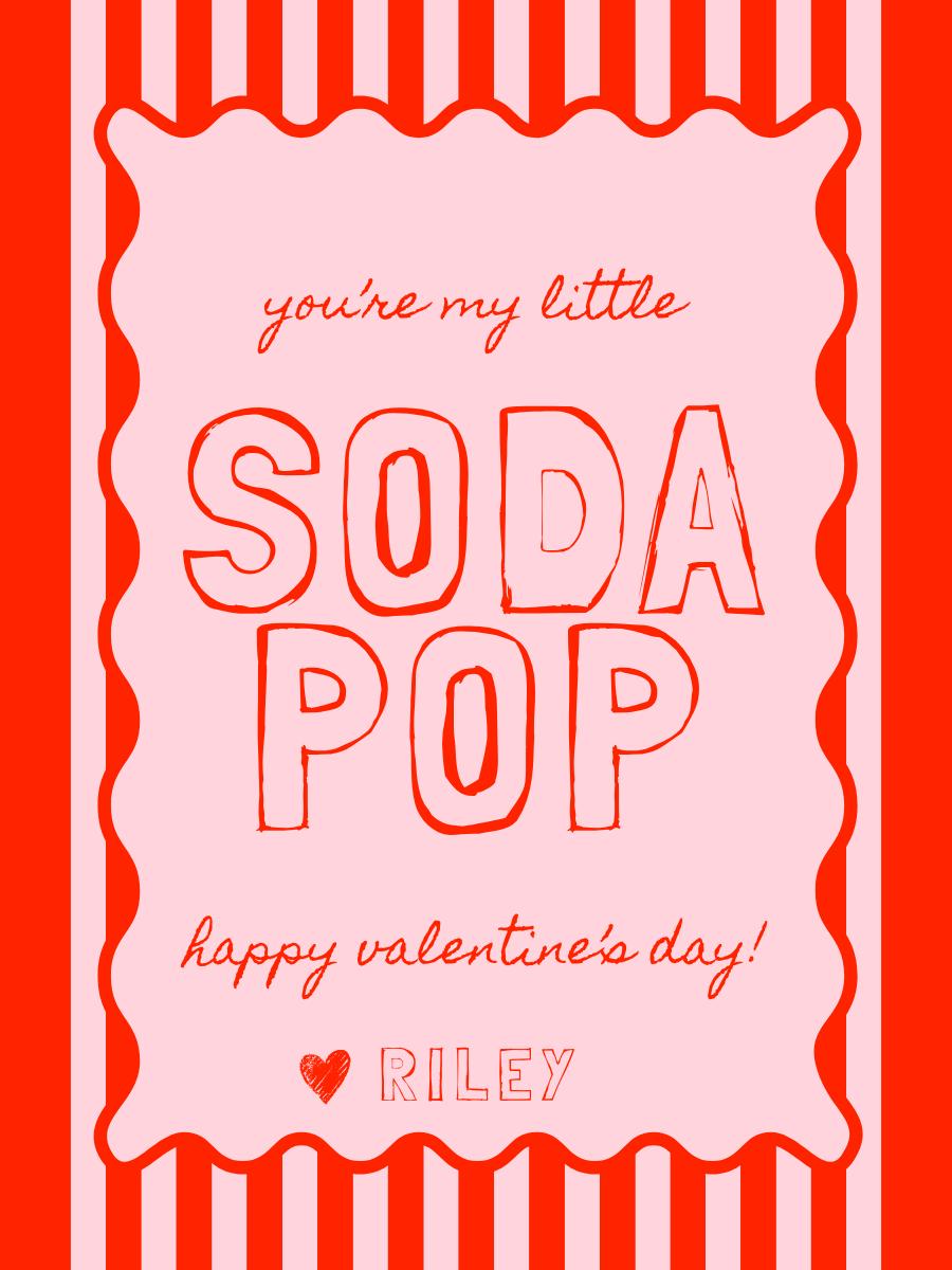 Soda Pop Valentine's Day Classroom Exchange | 3in X 4in | DIGITAL ...